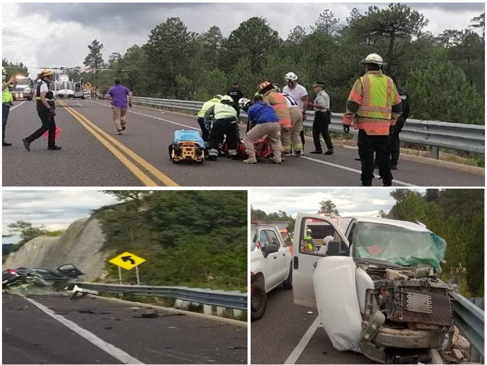 Choque frontal deja 4 heridos graves – Contexto de Durango