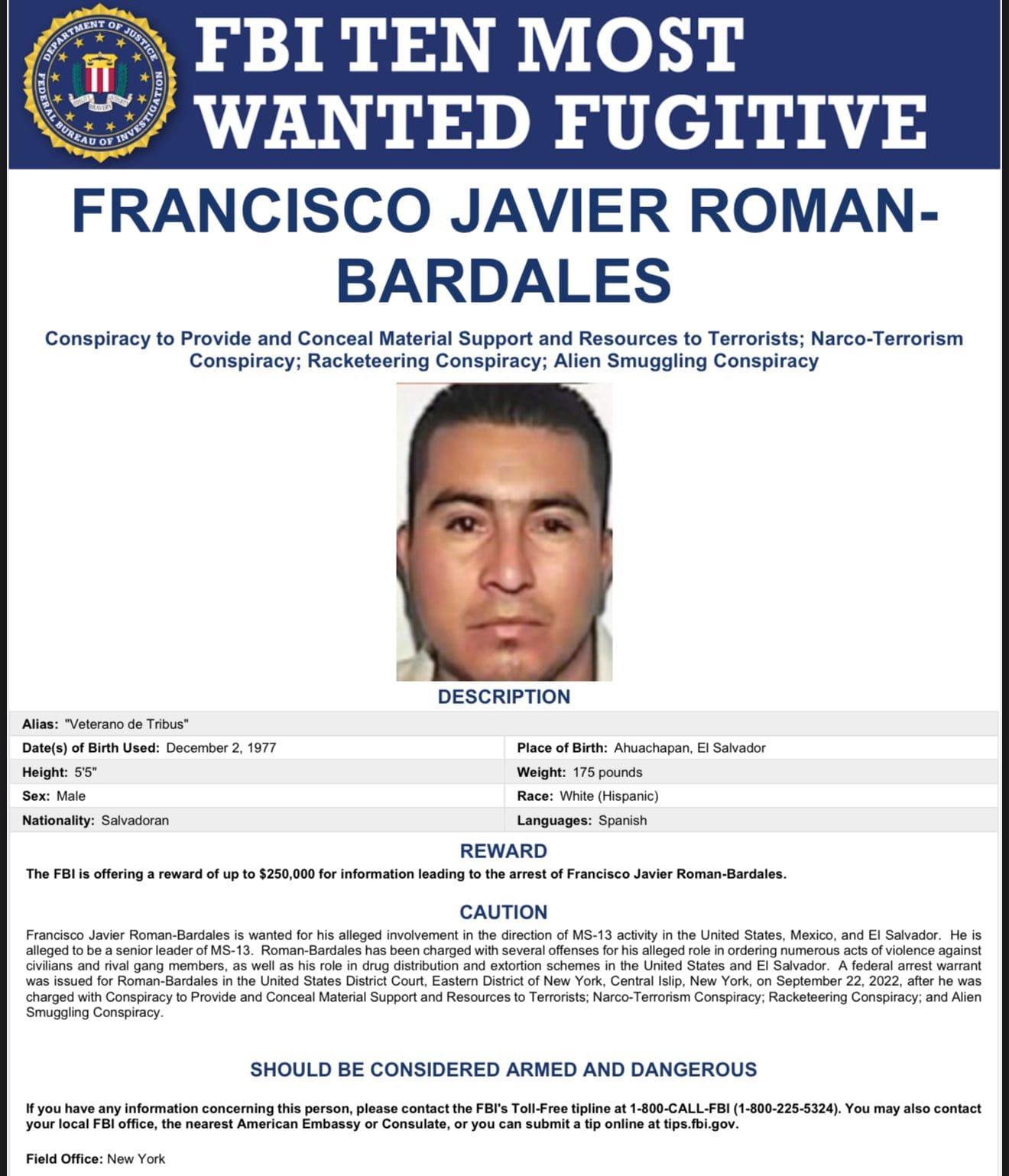 Uno de los más buscados por el FBI – Contexto de Durango